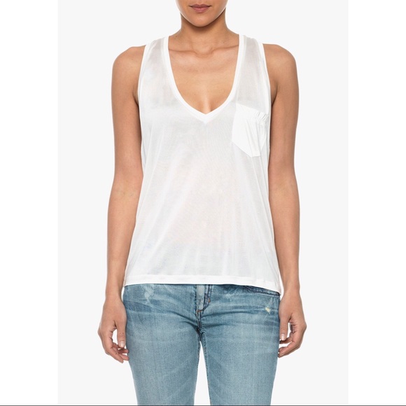 Joe's Jeans | Tops | Joes Sheer White Silk Heidi Razor Back Tank Size ...